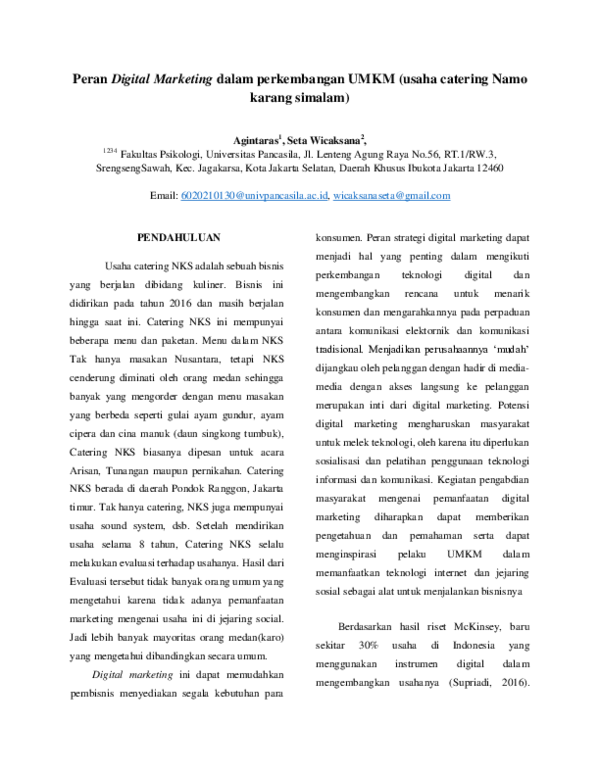 (PDF) Rencana Penelitian Peran Digital Marketing dalam perkembangan ...