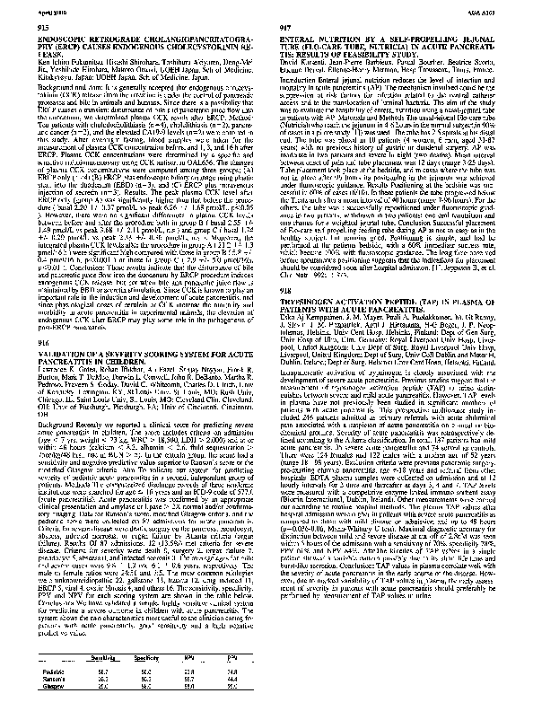 Pdf Validation Of A Severity Scoring System For Acute Pancreatitis In