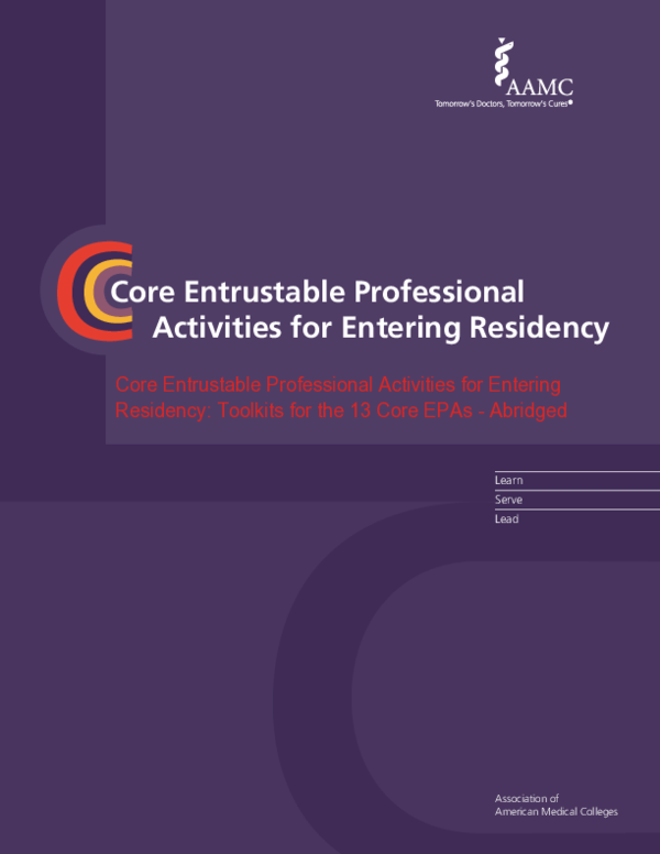 (PDF) Status of Entrustable Professional Activities (EPA ...