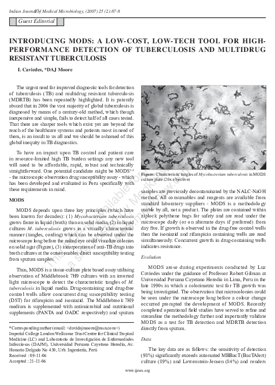 (PDF) Introducing mods: A low-cost, low-tech tool for high-performance ...