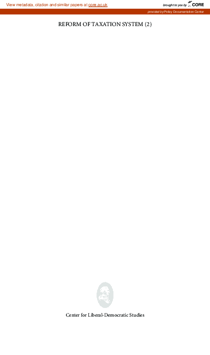 (PDF) Reform of taxation system (2)