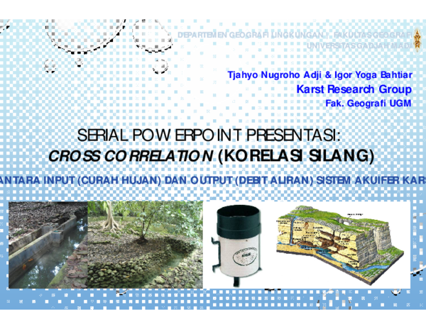 (PDF) Serial Powerpoint Cross Correlation Antara Input (Curah Hujan) Dan Output (Debit Aliran ...