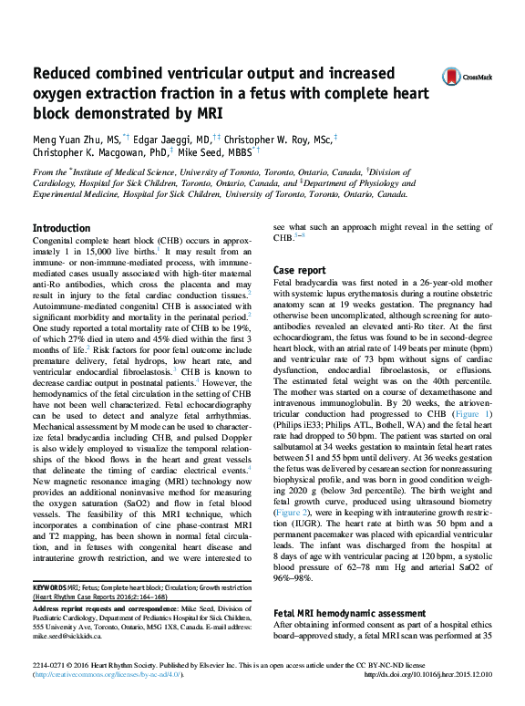 (PDF) Reduced Combined Ventricular Output and Increased Oxygen ...