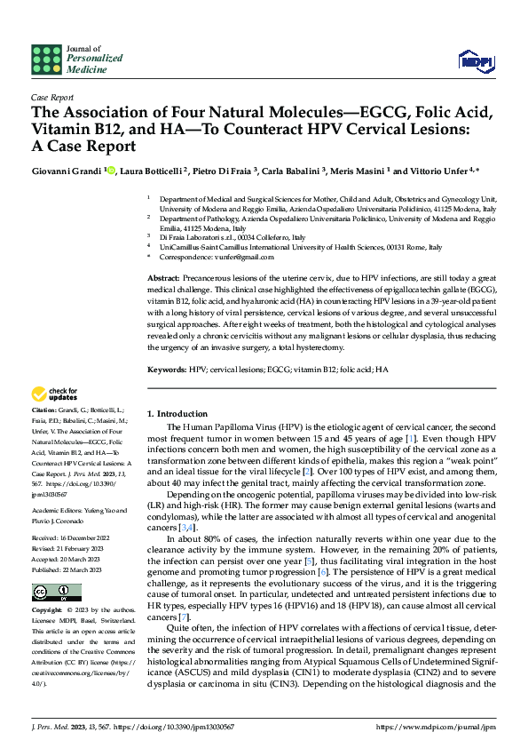 (PDF) The Association of Four Natural Molecules—EGCG, Folic Acid ...