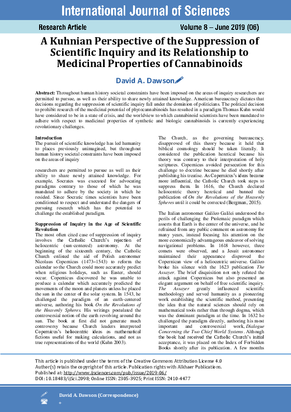 (PDF) A Kuhnian Perspective of the Suppression of Scientific Inquiry ...