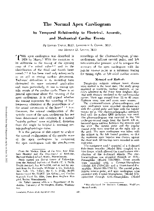 (PDF) The Normal Apex Cardiogram