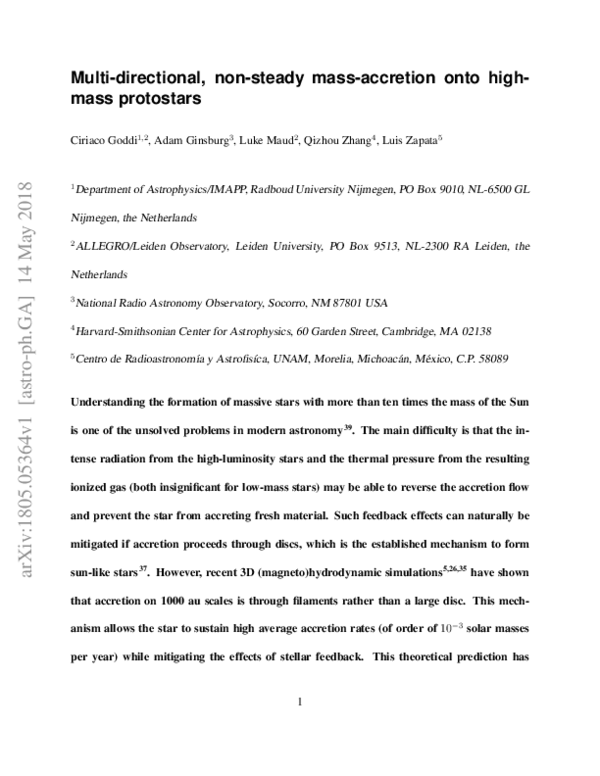 (PDF) Accretion and outflow structures within 1000 AU from high-mass ...