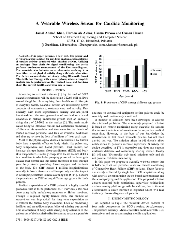 (PDF) A wearable wireless sensor for cardiac monitoring