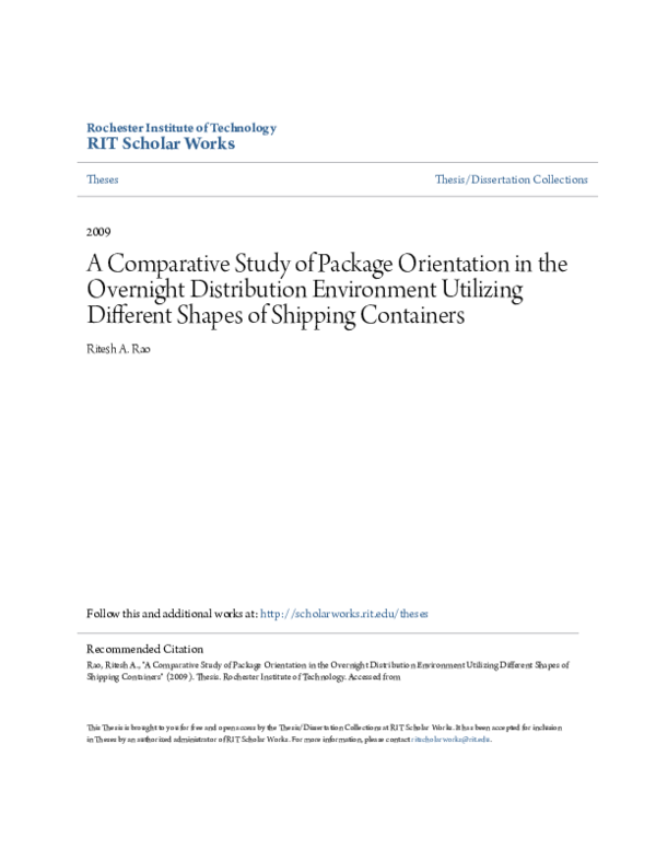 (PDF) A Comparative Study of Package Orientation in the Overnight ...
