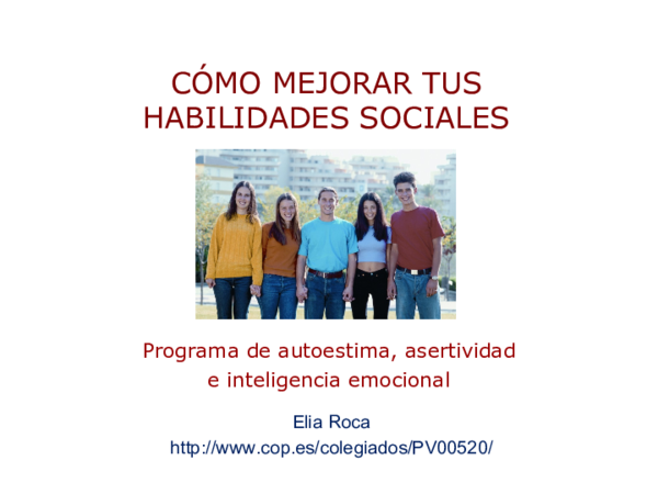 (PDF) Programa autoestima asertividad inteligencia emocional