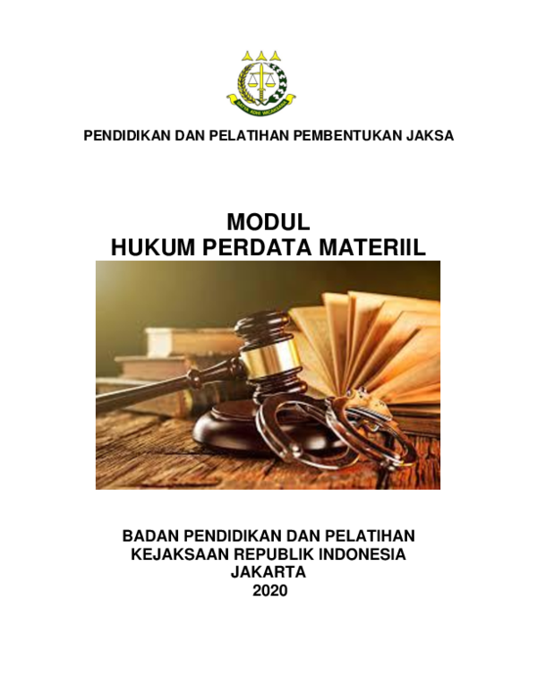 (PDF) Hukum Perdata Materill Modul Kejaksaan
