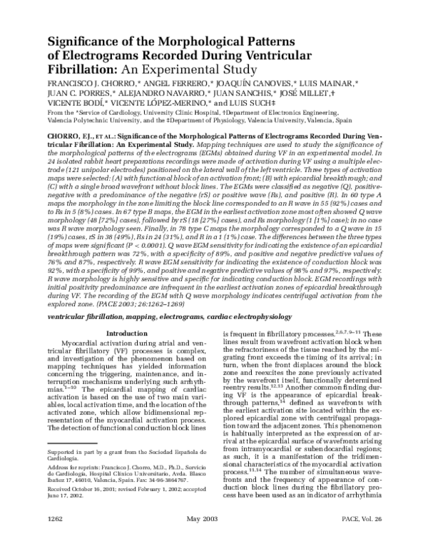 (PDF) Significance of the Morphological Patterns of Electrograms ...