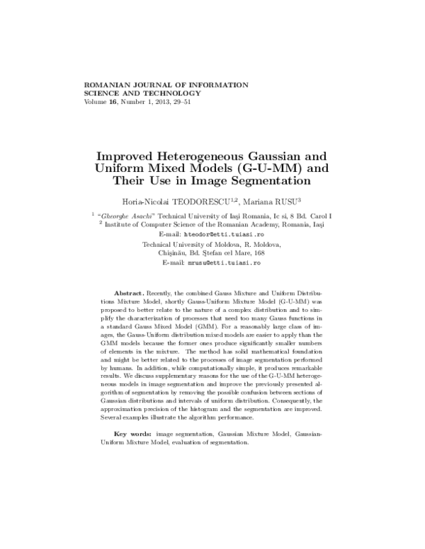 (PDF) Improved Heterogeneous Gaussian and Uniform Mixed Models (GU-MM ...