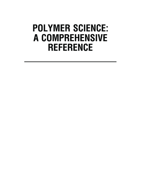 (PDF) Polymers for a sustainable environment and green energy