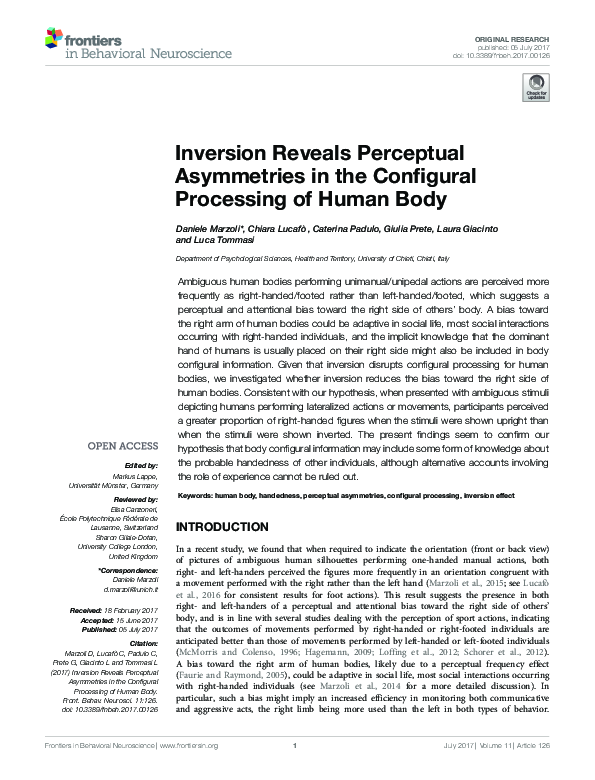 (PDF) Inversion Reveals Perceptual Asymmetries in the Configural ...