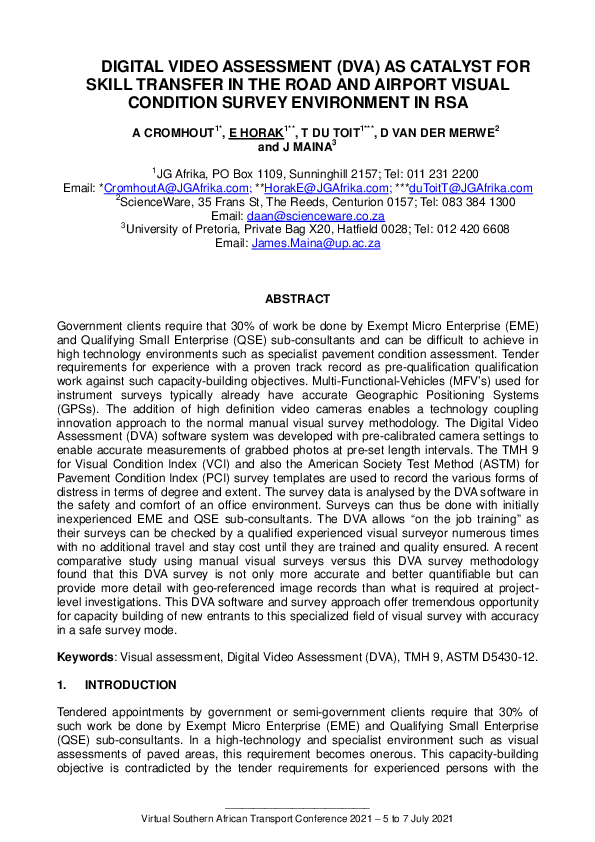 (PDF) DIGITAL VIDEO ASSESSMENT (DVA) AS CATALYST FOR SKILL TRANSFER IN ...