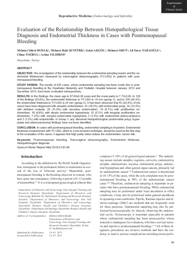 (PDF) Evaluation of the Relationship Between Histopathological Tissue ...