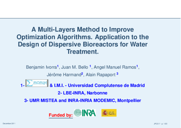 (PDF) A Multi-Layers Method to Improve Optimization Algorithms. Application to the Design of ...