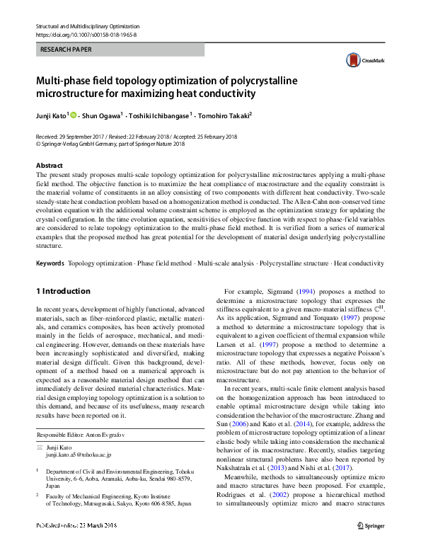 (PDF) Multi-phase field topology optimization of polycrystalline microstructure for maximizing ...