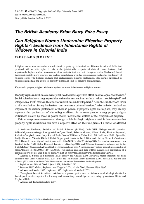 (PDF) The British Academy Brian Barry Prize Essay: Can Religious Norms ...