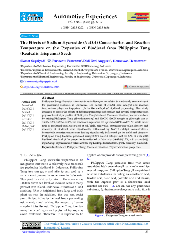 (PDF) The Effects of Sodium Hydroxide (NaOH) Concentration and Reaction ...