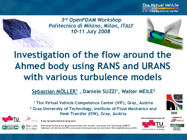 (PDF) Investigation of the flow around the Ahmed body using RANS and URANS with various ...