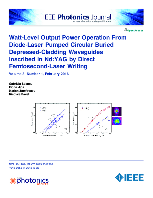 (PDF) Watt-Level Output Power Operation From Diode-Laser Pumped ...