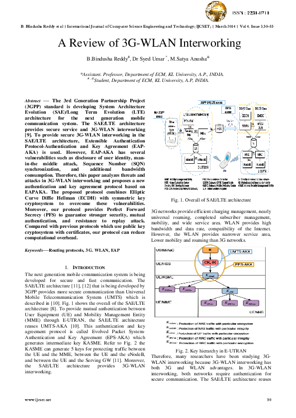 (PDF) A Review of 3 G-WLAN Interworking