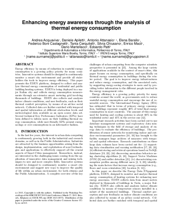 (PDF) Enhancing energy awareness through the analysis of thermal energy ...
