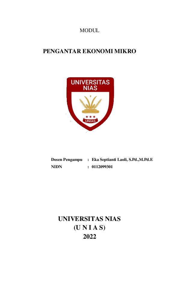 (PDF) MODUL PENGANTAR EKONOMI MIKRO