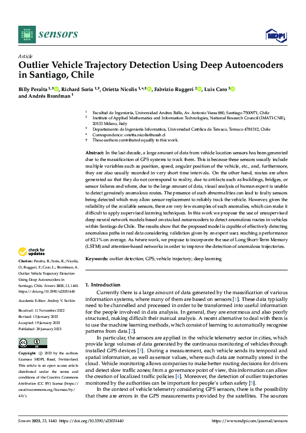 Pdf Outlier Vehicle Trajectory Detection Using Deep Autoencoders In