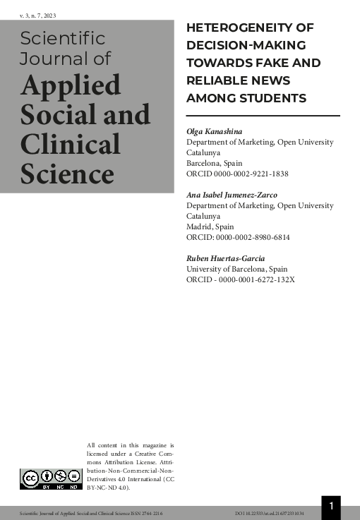 (PDF) HETEROGENEITY OF DECISION-MAKING TOWARDS FAKE AND RELIABLE NEWS ...