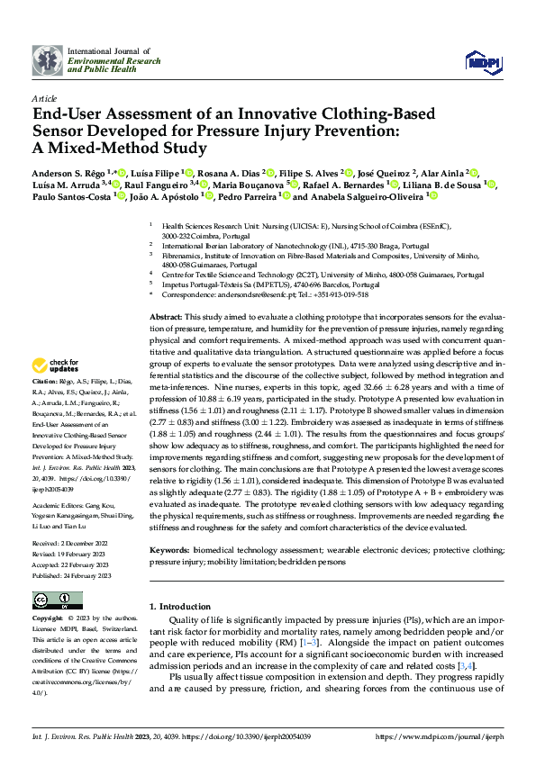 (PDF) End-User Assessment of an Innovative Clothing-Based Sensor ...