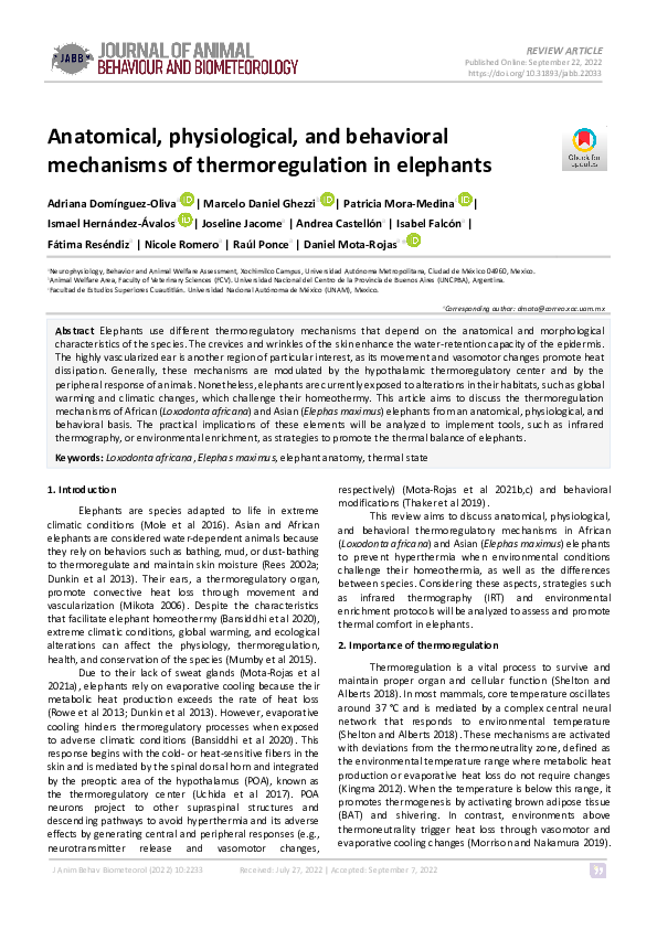 (PDF) Anatomical, physiological, and behavioral mechanisms of ... (PDF) Anatomical, physiological, and behavioral mechanisms of ...