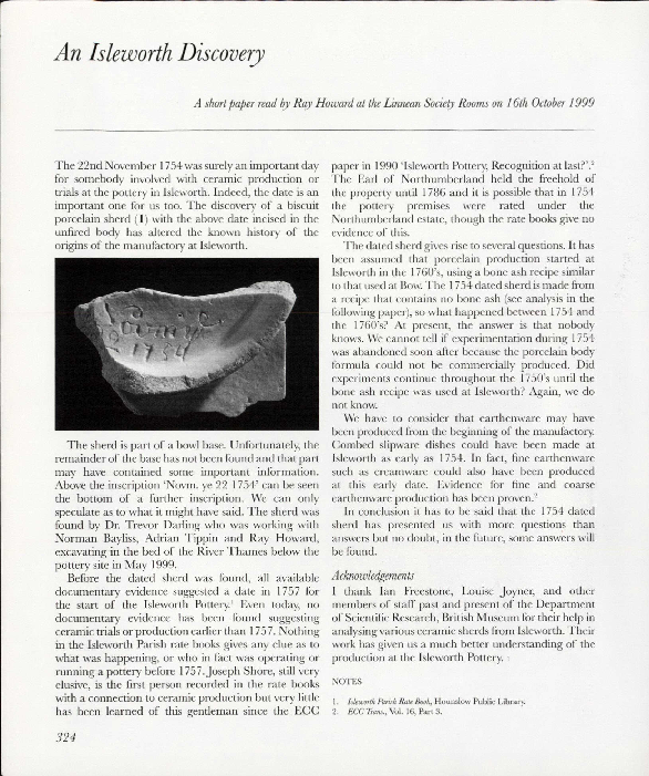 (PDF) An Isleworth Discovery