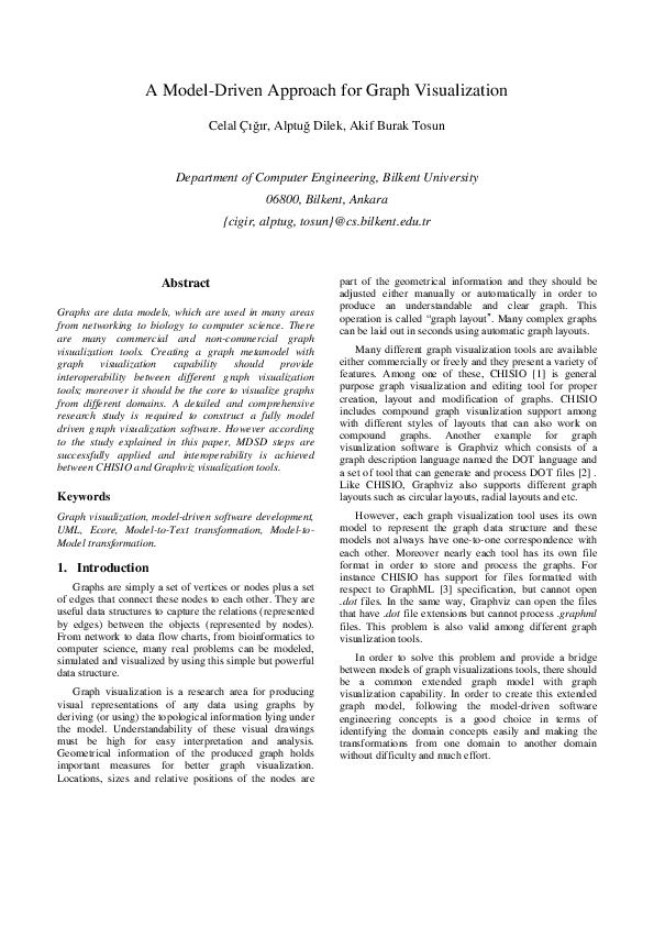 Pdf A Model Driven Approach For Graph Visualization