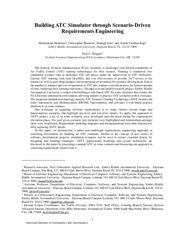 (PDF) Building ATC Simulator through Scenario-Driven Requirements ...