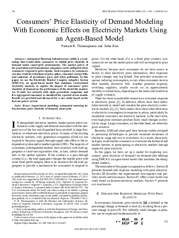 (PDF) Consumers' Price Elasticity of Demand Modeling With Economic ...