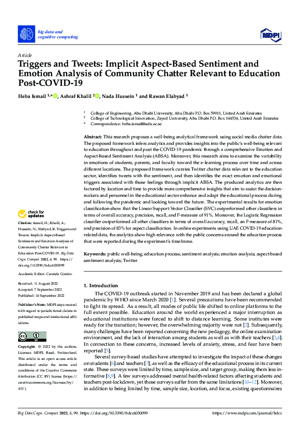 Pdf Triggers And Tweets Implicit Aspect Based Sentiment And Emotion Analysis Of Community