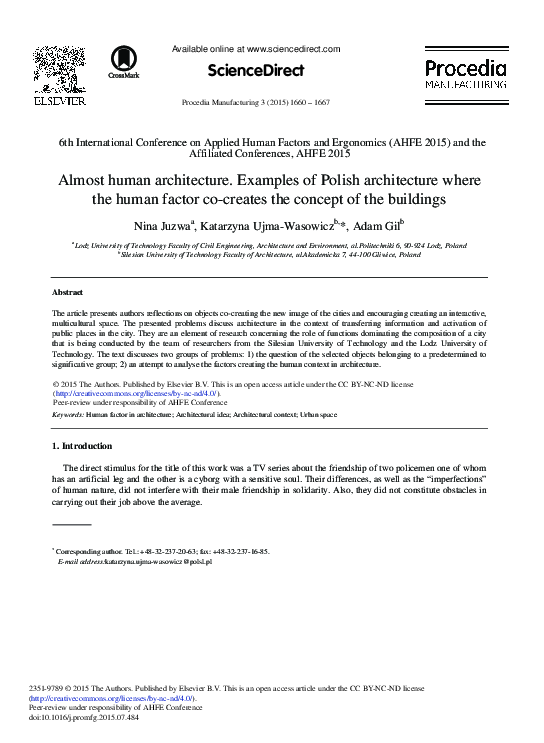 (PDF) Almost Human Architecture. Examples of Polish Architecture Where ...