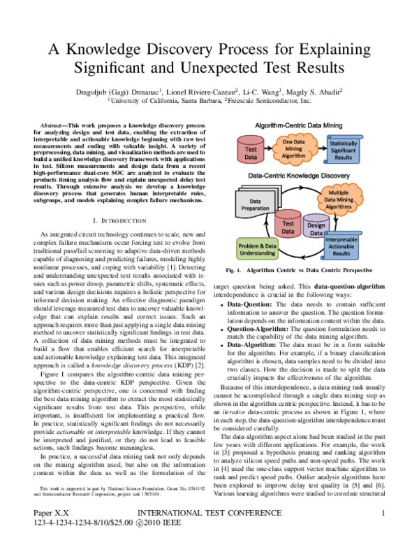 (PDF) A Knowledge Discovery Process for Explaining Significant and ...