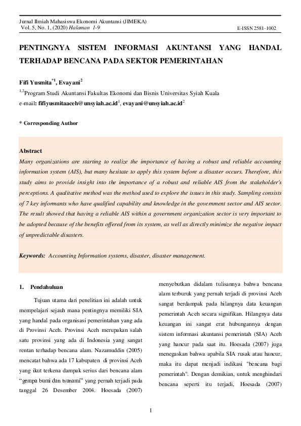 (PDF) Pentingnya Sistem Informasi Akuntansi Yang Handal Terhadap ...