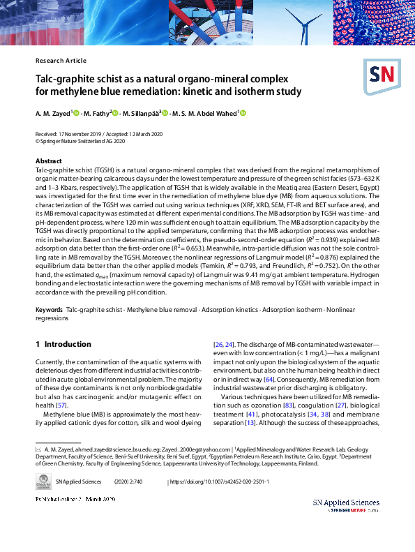 (PDF) Talc-graphite schist as a natural organo-mineral complex for ...