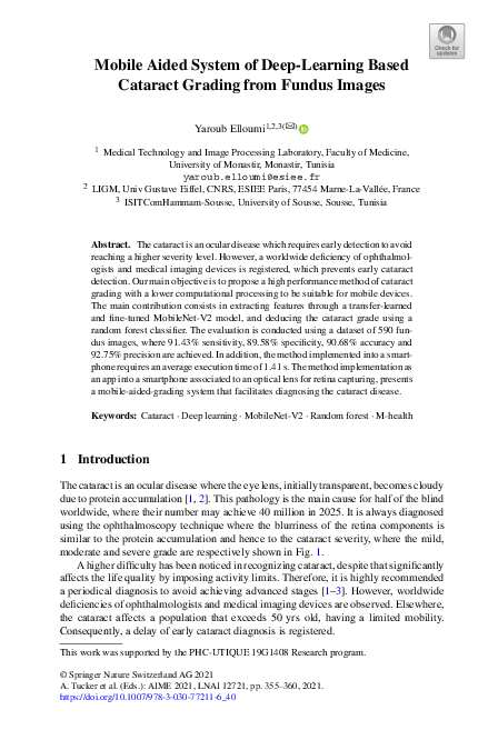 Pdf Mobile Aided System Of Deep Learning Based Cataract Grading From