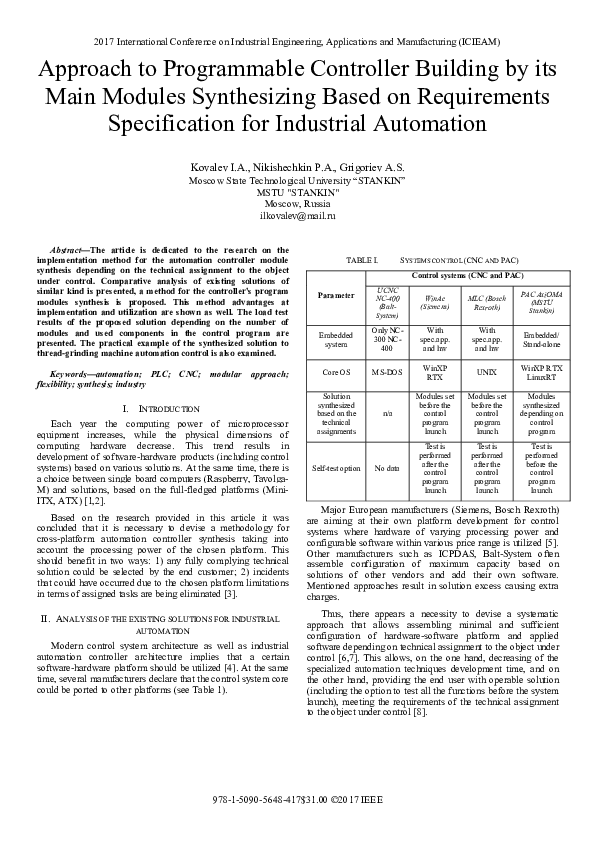 (PDF) Approach to programmable controller building by its main modules ...