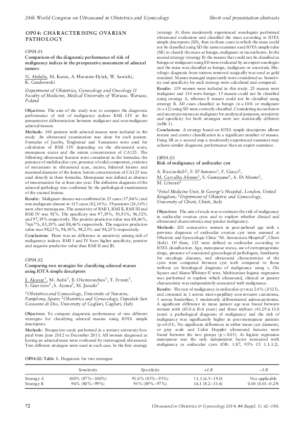 (PDF) OP04.02: Comparing two strategies for classifying adnexal masses ...