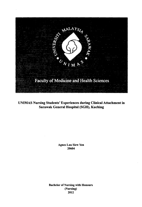 (PDF) UNIMAS nursing students' experiences during Clinical attachment ...