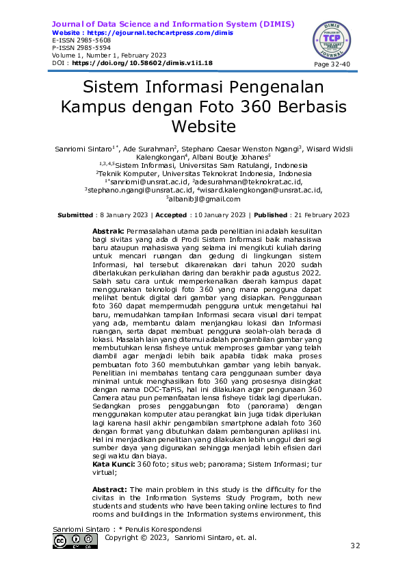 (PDF) Sistem Informasi Pengenalan Kampus dengan Foto 360 Berbasis Website