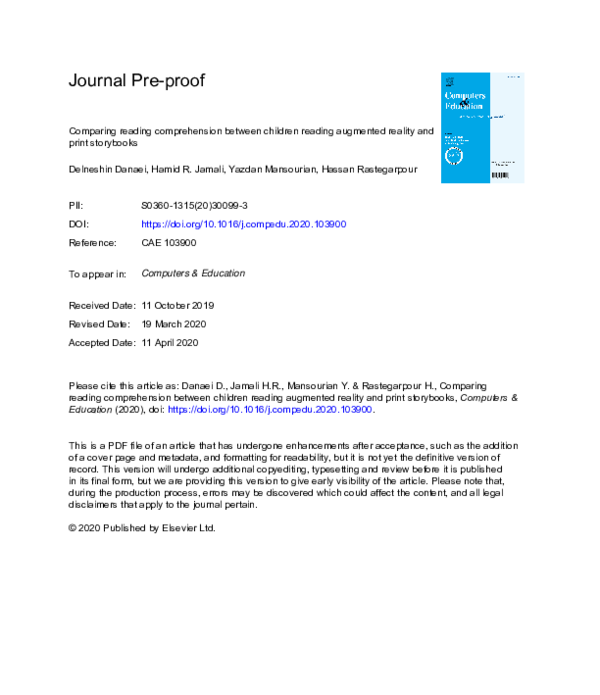 (PDF) Comparing reading comprehension between children reading ...
