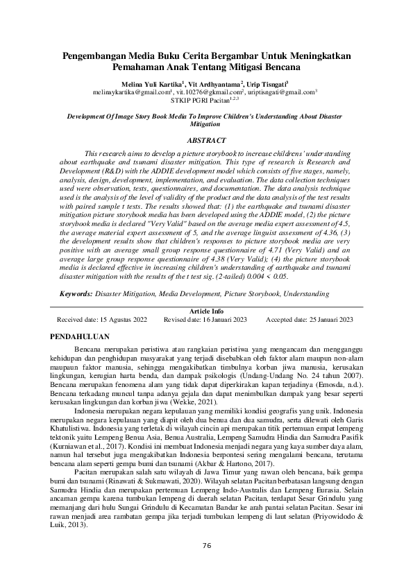 (PDF) Pengembangan Media Buku Cerita Bergambar Untuk Meningkatkan Pemahaman Anak Tentang ...